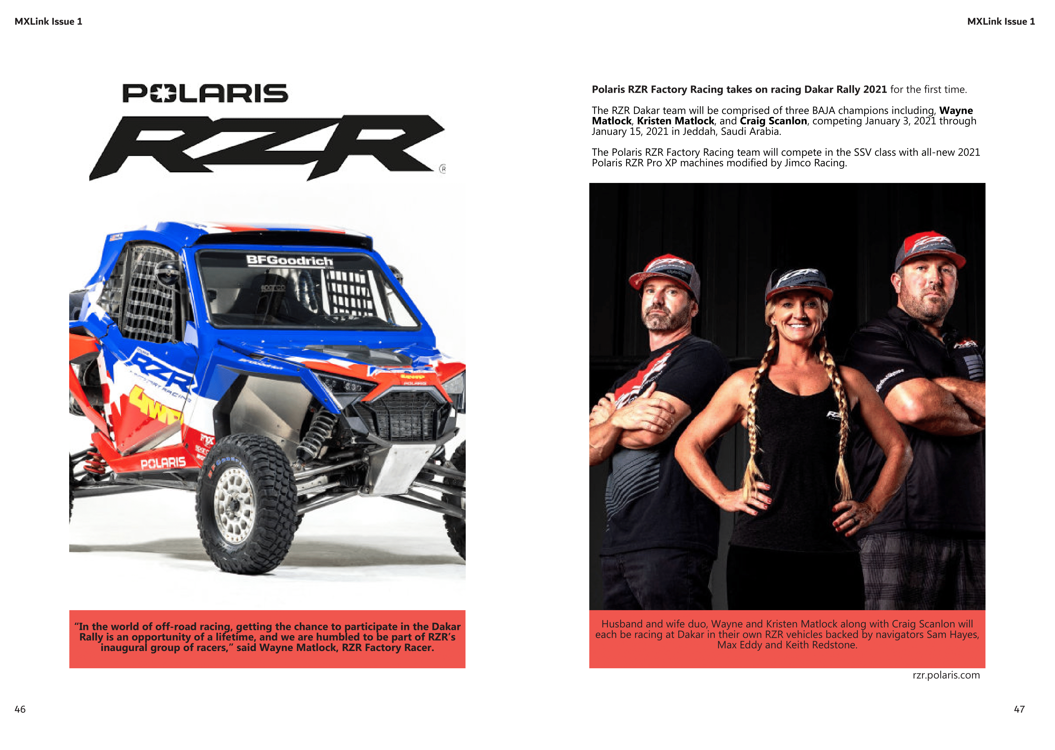 Kristen Matlock competes in Dakar Rally 2021 with Polaris RZR Factory ...